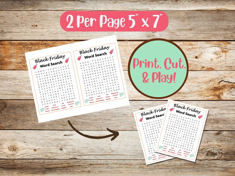 Printable Black Friday Word Search With Answers | Thanksgiving Word ...