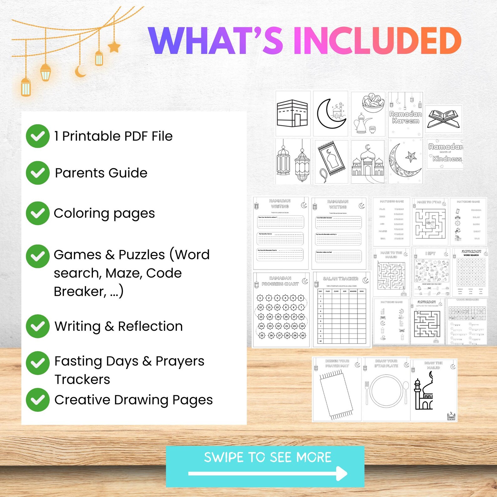 Ramadan 2026 Kids Activities Bundle Printable Islamic Learning With ...