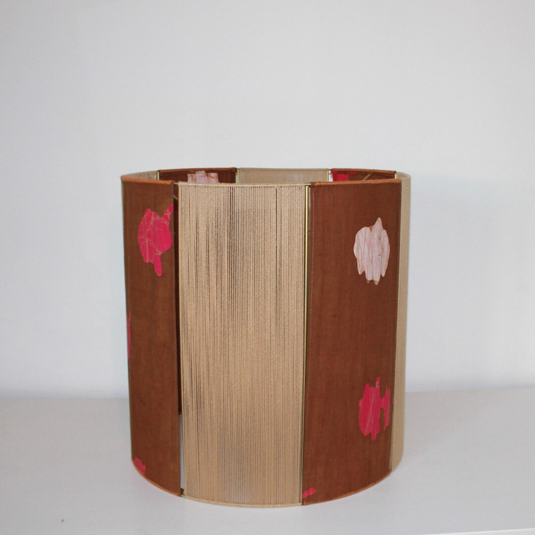 Ceiling Lampshade One of a Kind Handwoven Batik Fabric and Yarn - Etsy