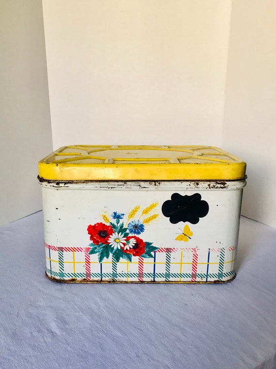 Vintage 1950s Bread Box Food Storage Farmhouse Kitchen | Etsy