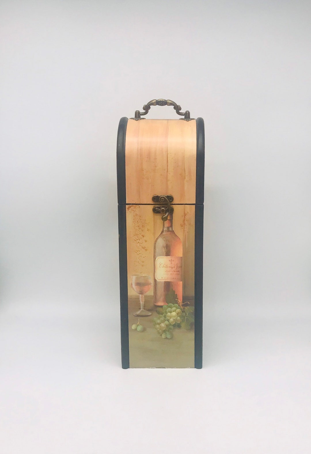 Chateau Wine Bottle Antique Box - Etsy