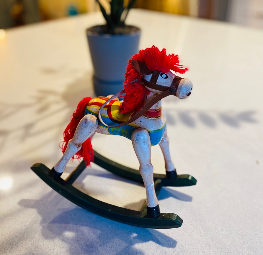 Vintage Wooden Rocking Horse / Handmade Toy / Primitive Folk - Etsy