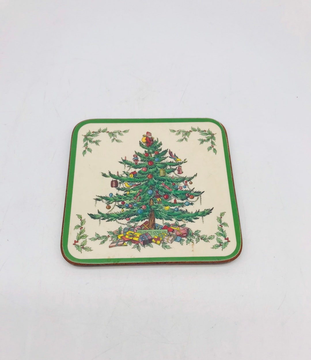 Vintage Spode Christmas Tree Coasters Vintage Square - Etsy