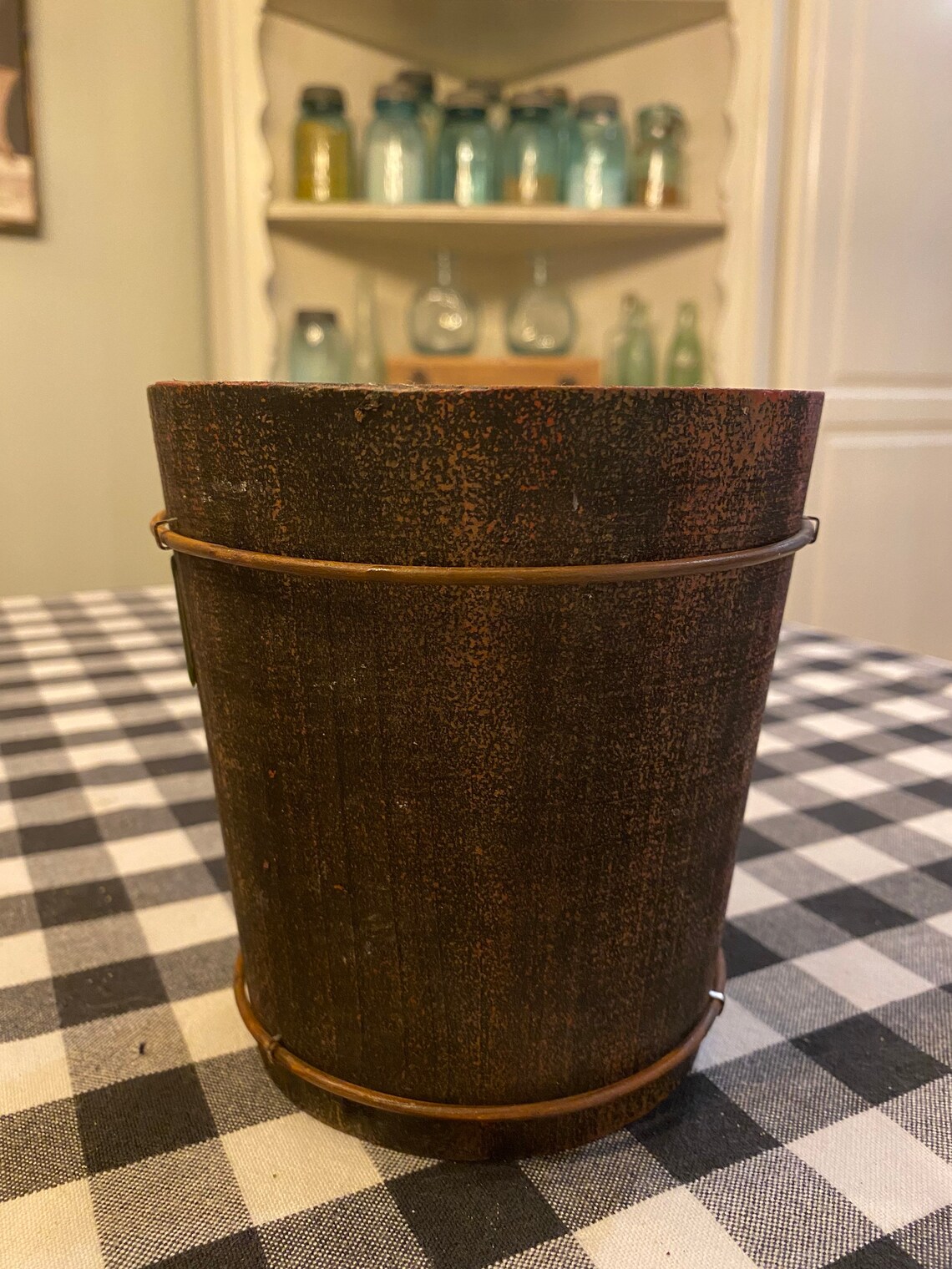 Vintage Wooden Bucket Wooden Planter Wooden Storage | Etsy