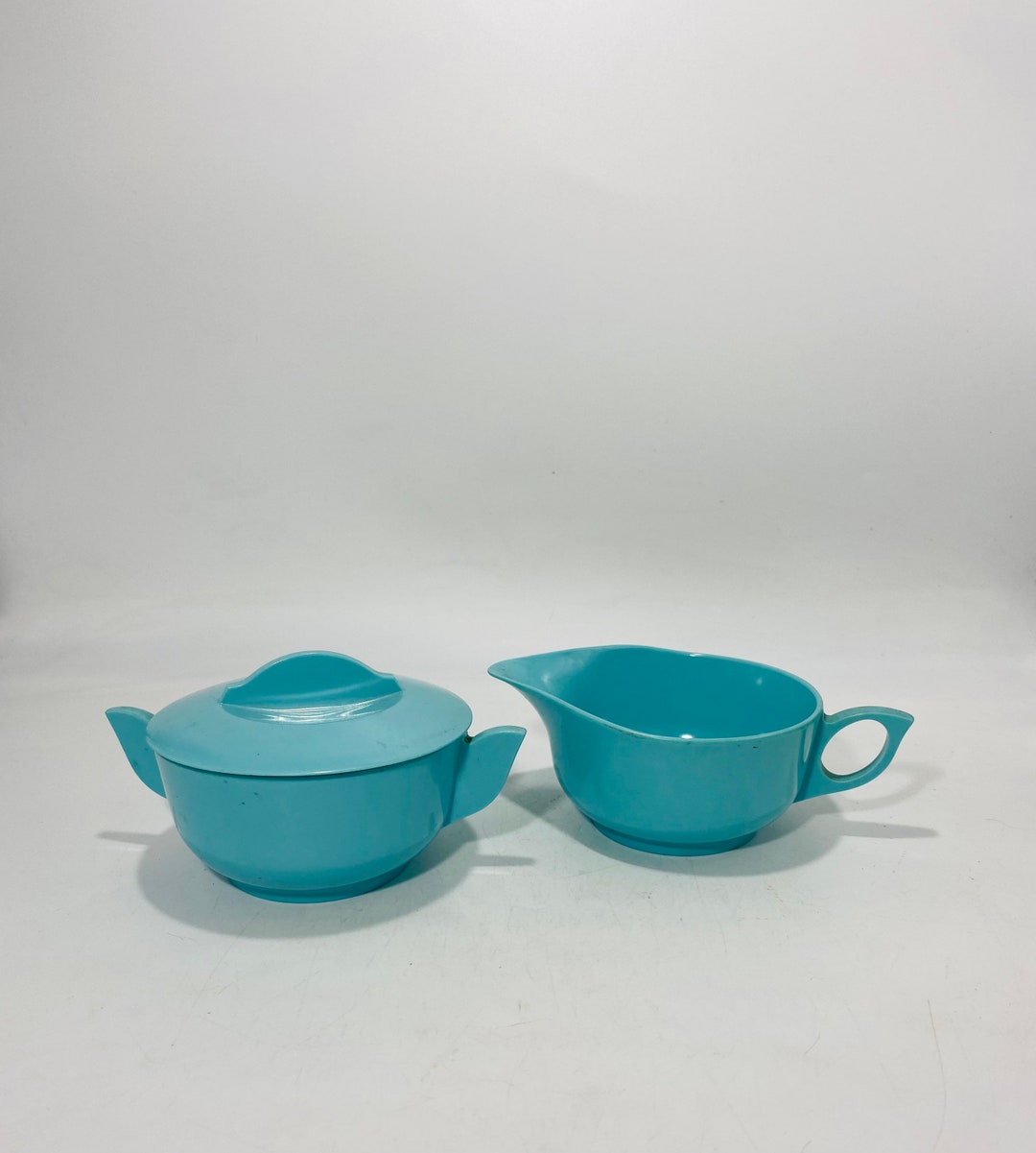 Vintage Miramar Turquoise Cream and Sugar Set / Melmac Dinnerware 107 ...