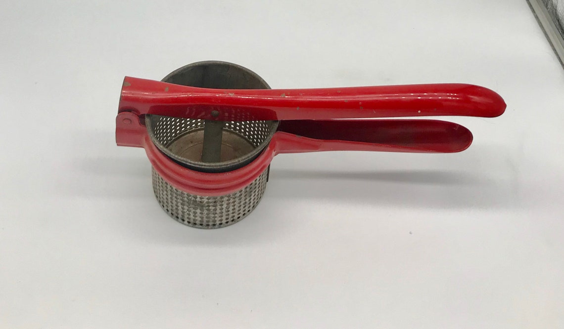 Vintage Red Handle Bean Masher Vintage Red Handle Potato - Etsy