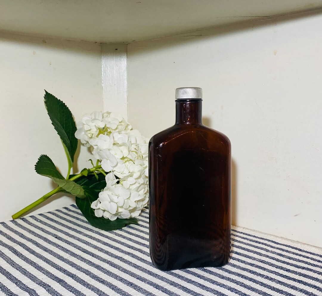 Vintage Brown Liquor Bottle - Etsy