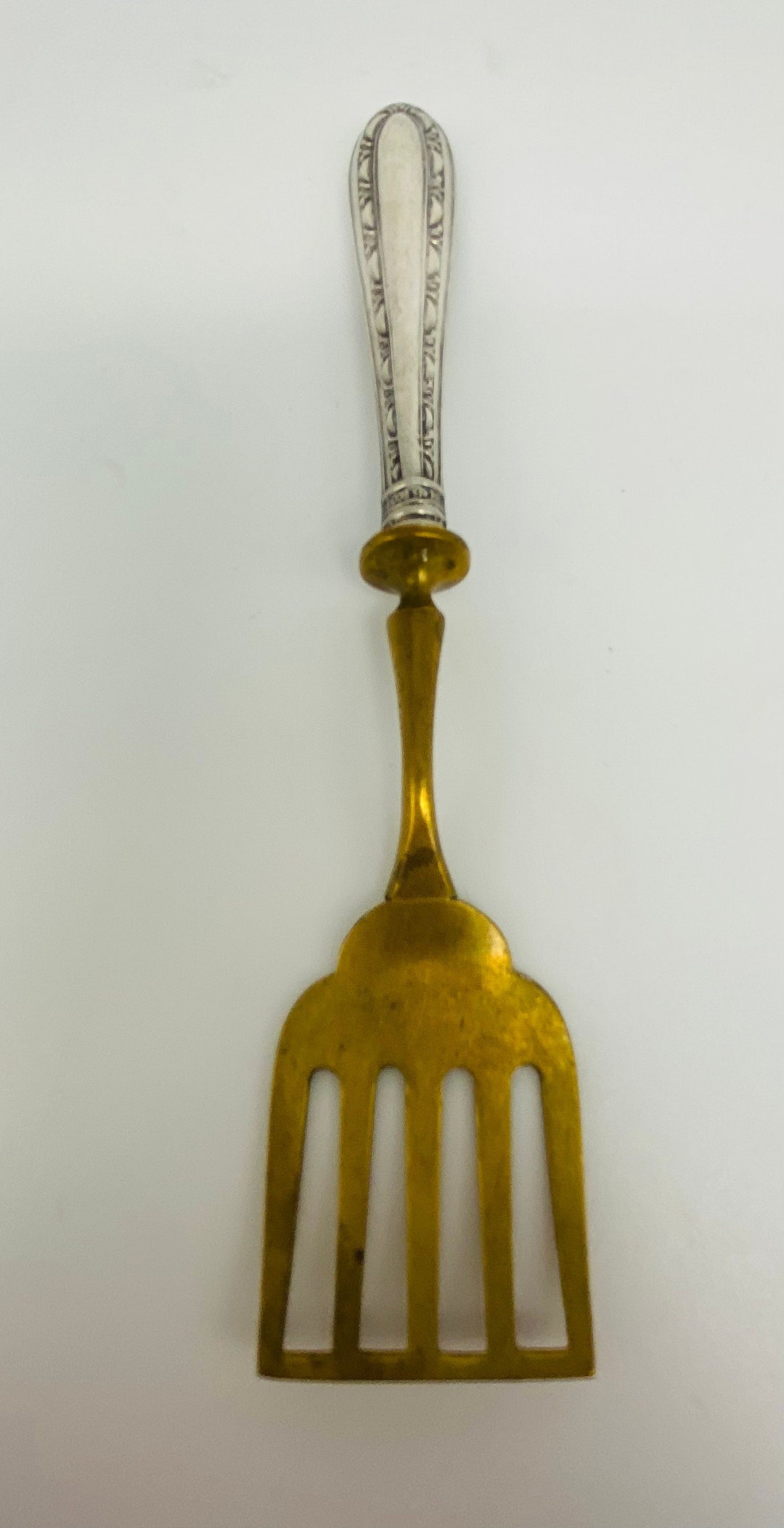 Silver and Gold Vintage Spatula / Antique Spatula / Gold Spatula - Etsy