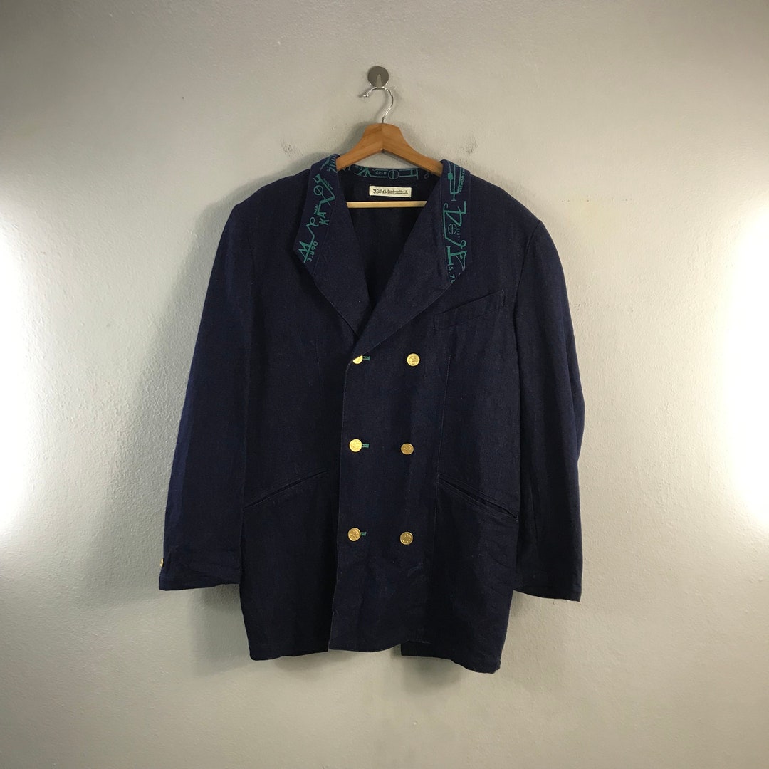 Vintage TSEM by Kansai Yamamoto Denim Peacoat Japanese Designer Brand ...