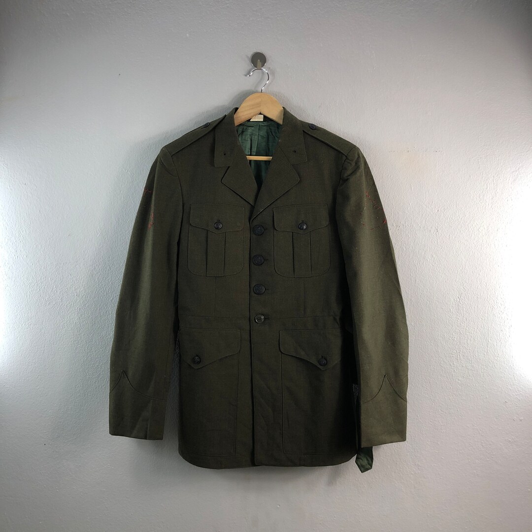 Vintage Us Marine Coat USMC Wool Weather Coat Multipocket - Etsy