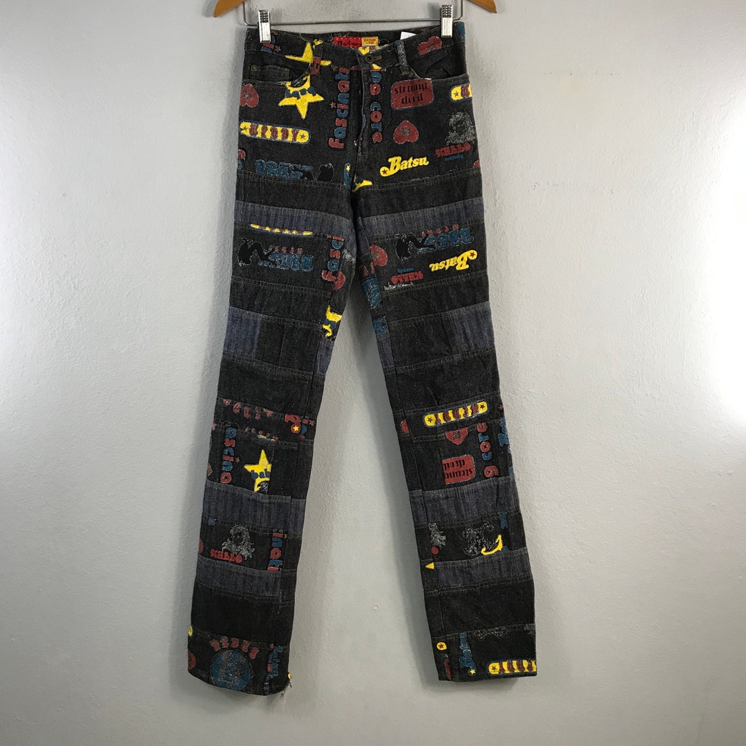 Vintage Batsu Japan Hagi Patchwork Design Japanese Brand Flare Denim ...