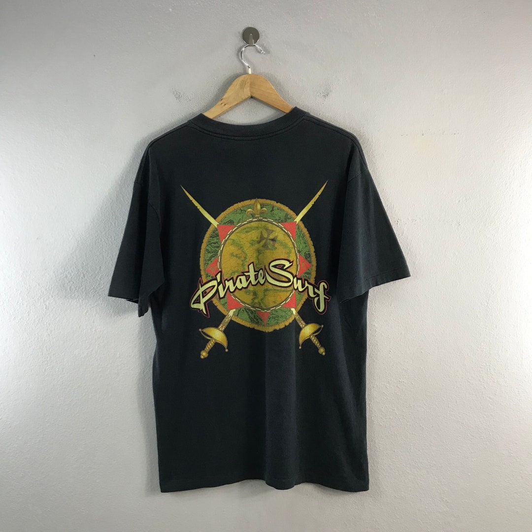 Vintage 90s Pirate Surf Usa Hawaii Surfing Beach Board Casual Brand ...