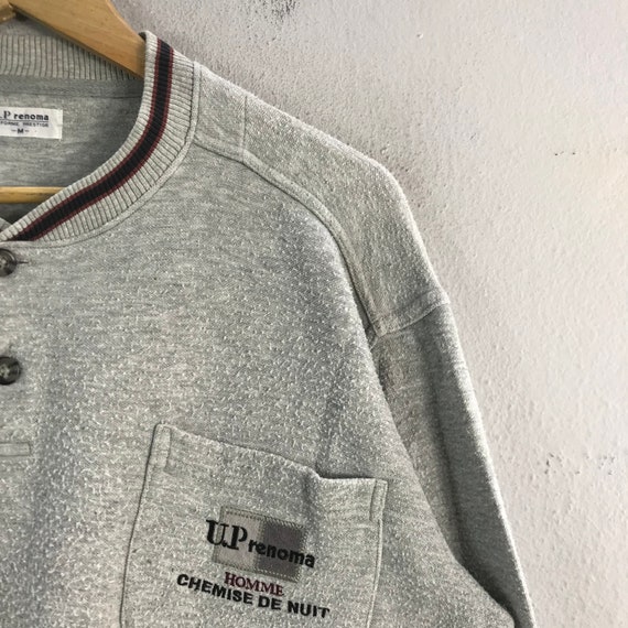 Vintage 90s U.P Renoma Homme Chemise De Nuit pocket s… - Gem