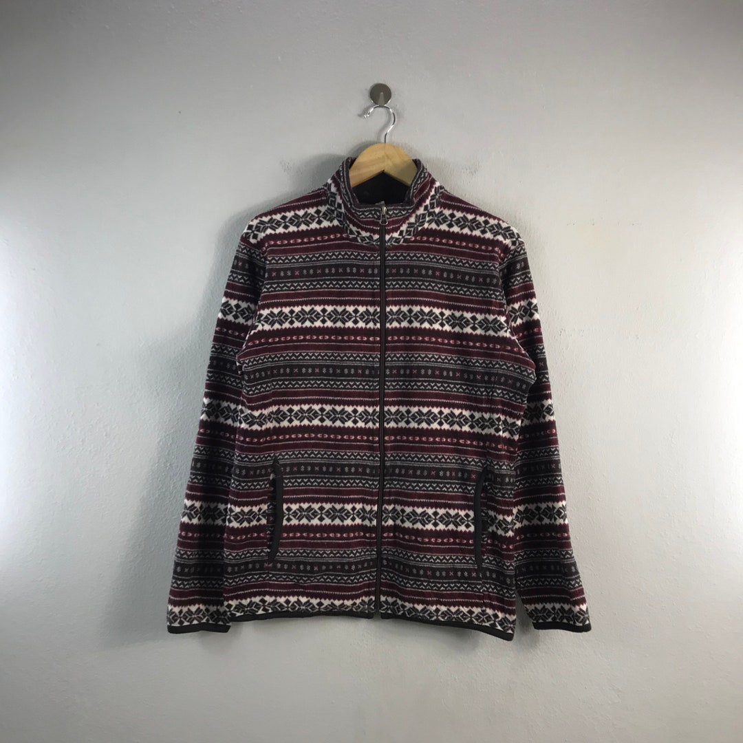 Vintage Southwestern Fleece Japanese Brand Light Zipper Outdoor Style ...