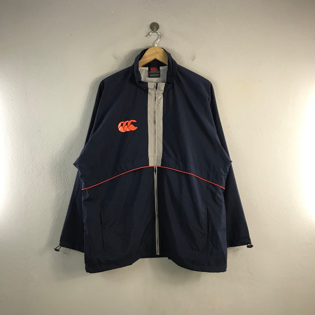 Vintage Canterbury New Zealand Rugby Light Zipper Casual Menswear Brand Sportswear Colorblock ...