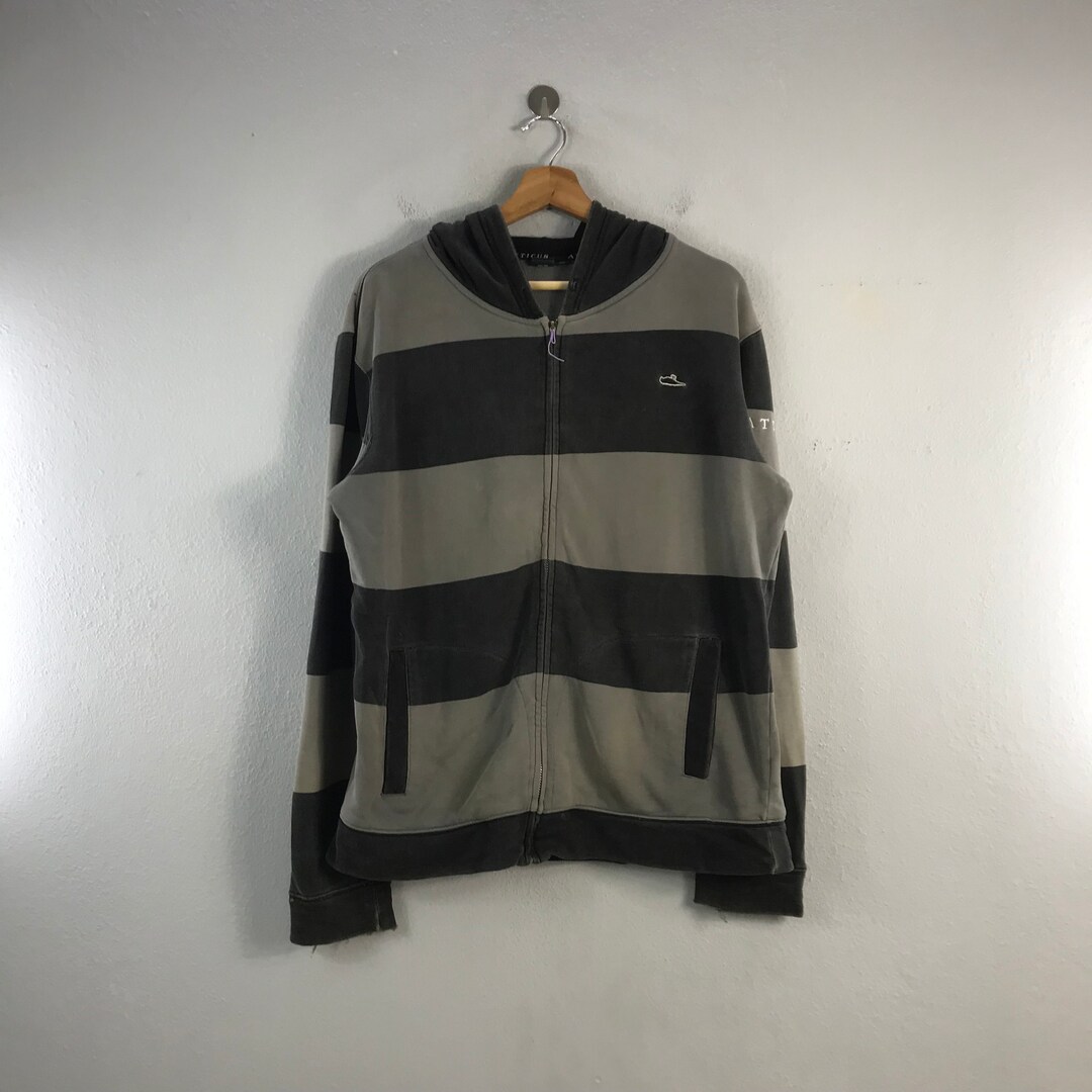 Vintage Atticus Striped Casual Punk Rock Brand Streetwear Light Zipper ...
