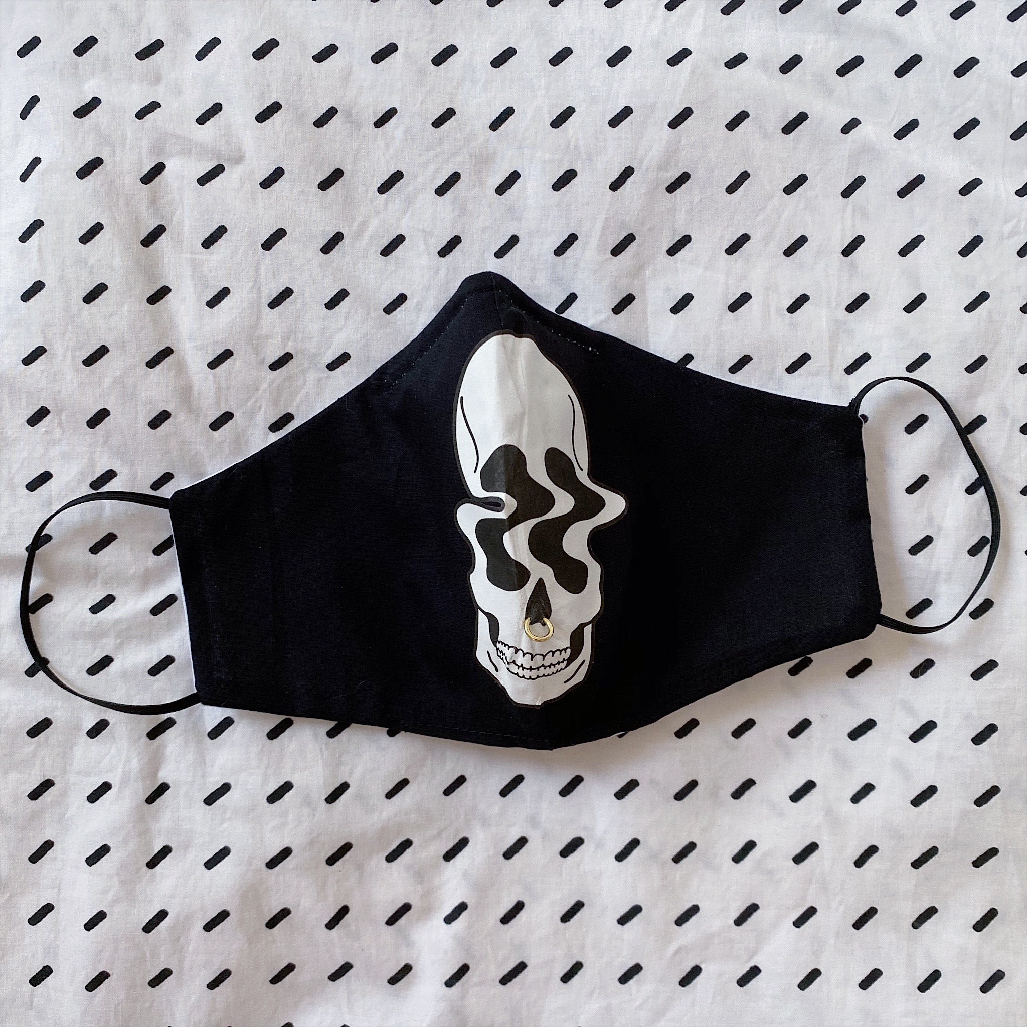 Glitch Skull Face Mask - Etsy