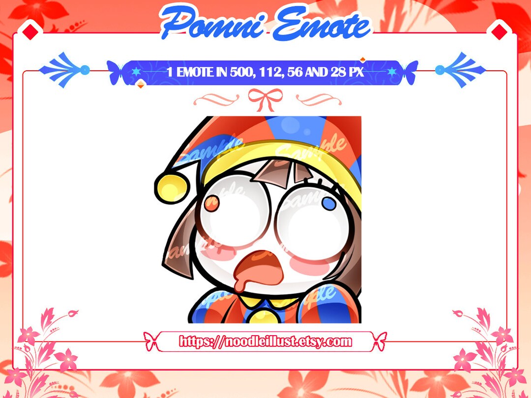 The Amazing Digital Circus Pomni Emote for Twitch, Discord, Youtube ...