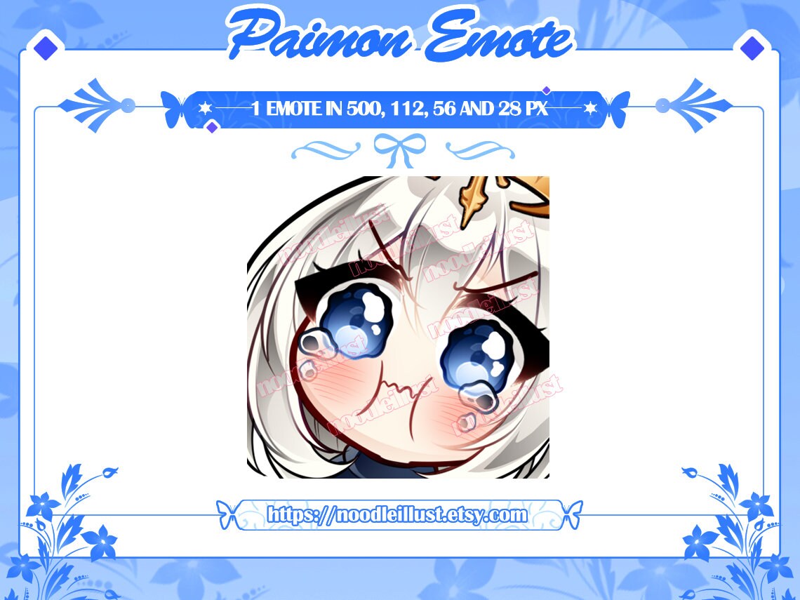 Genshin Impact Paimon Cry Emote for Twitch/discord Custom Twitch Emotes ...
