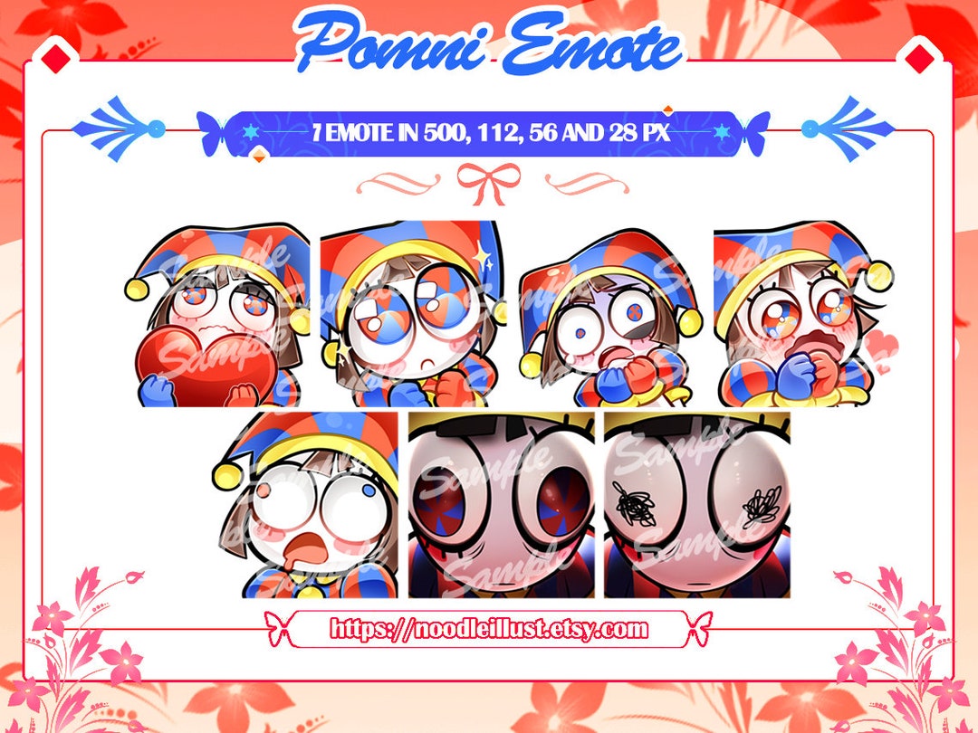 POMNI EMOTE PACK - the Amazing Digital Circus Pomni Emote for Twitch ...