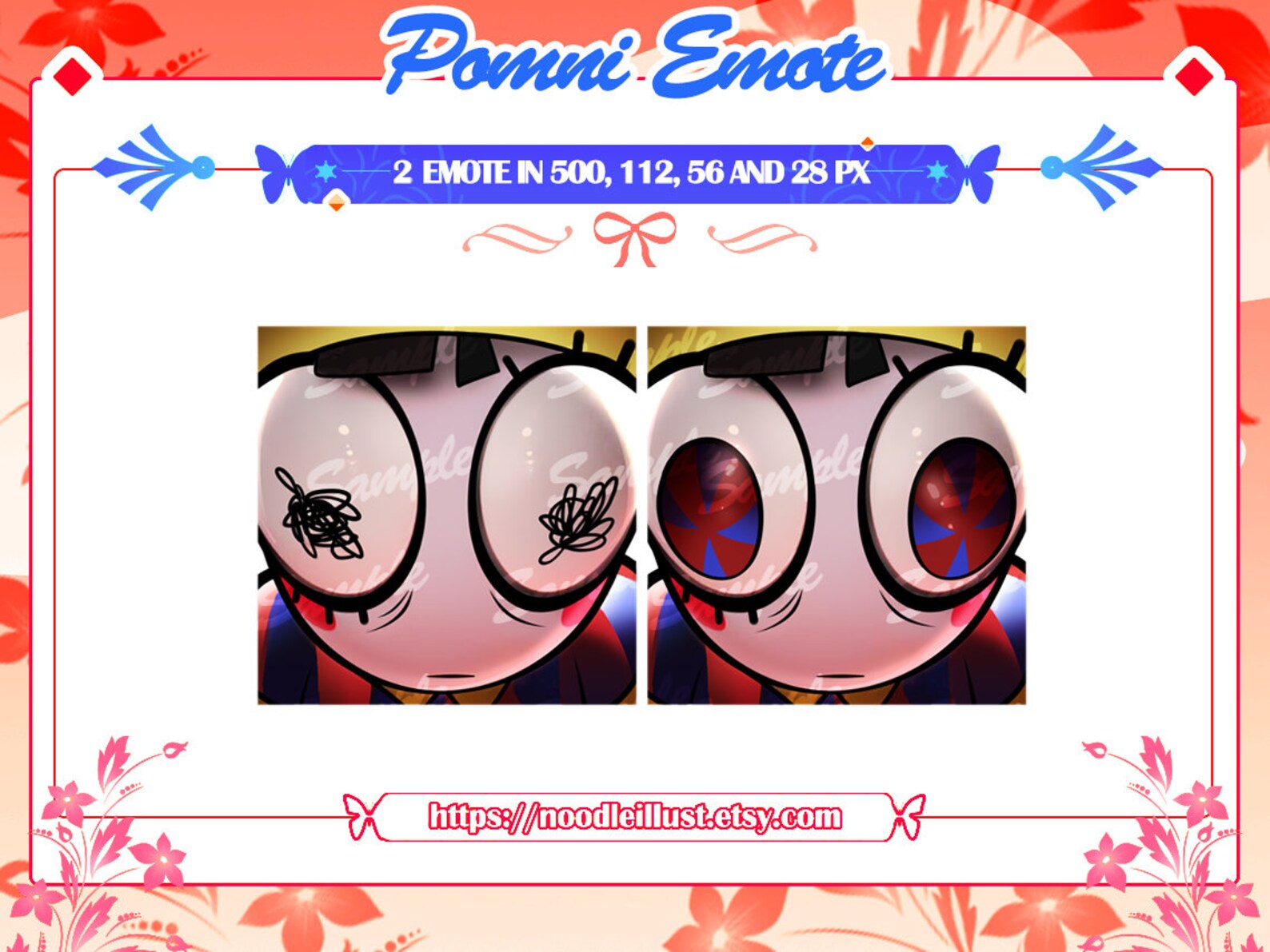 The Amazing Digital Circus Pomni Emote for Twitch, Discord, Youtube ...