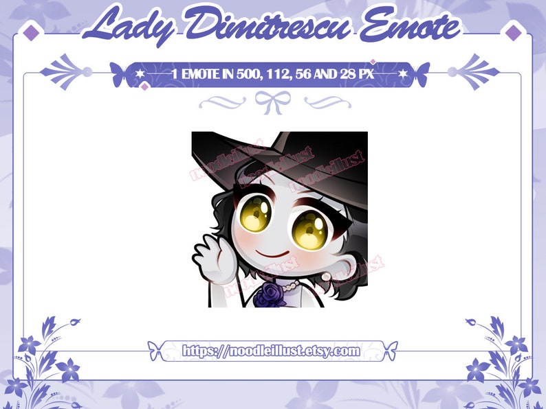 Lady Dimitrescu Hi Emote for Twitch, Discord, Youtube | Resident Evil ...