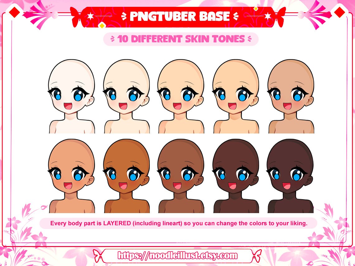 Pngtuber Base , Pngtuber Base for Twitch, Youtube and Discord, DIY ...