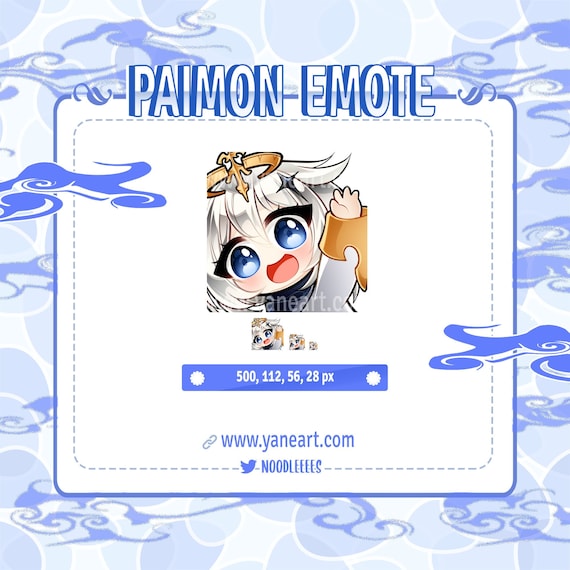 Genshin Impact Paimon Wave Emote for Twitch/discord Custom - Etsy New ...