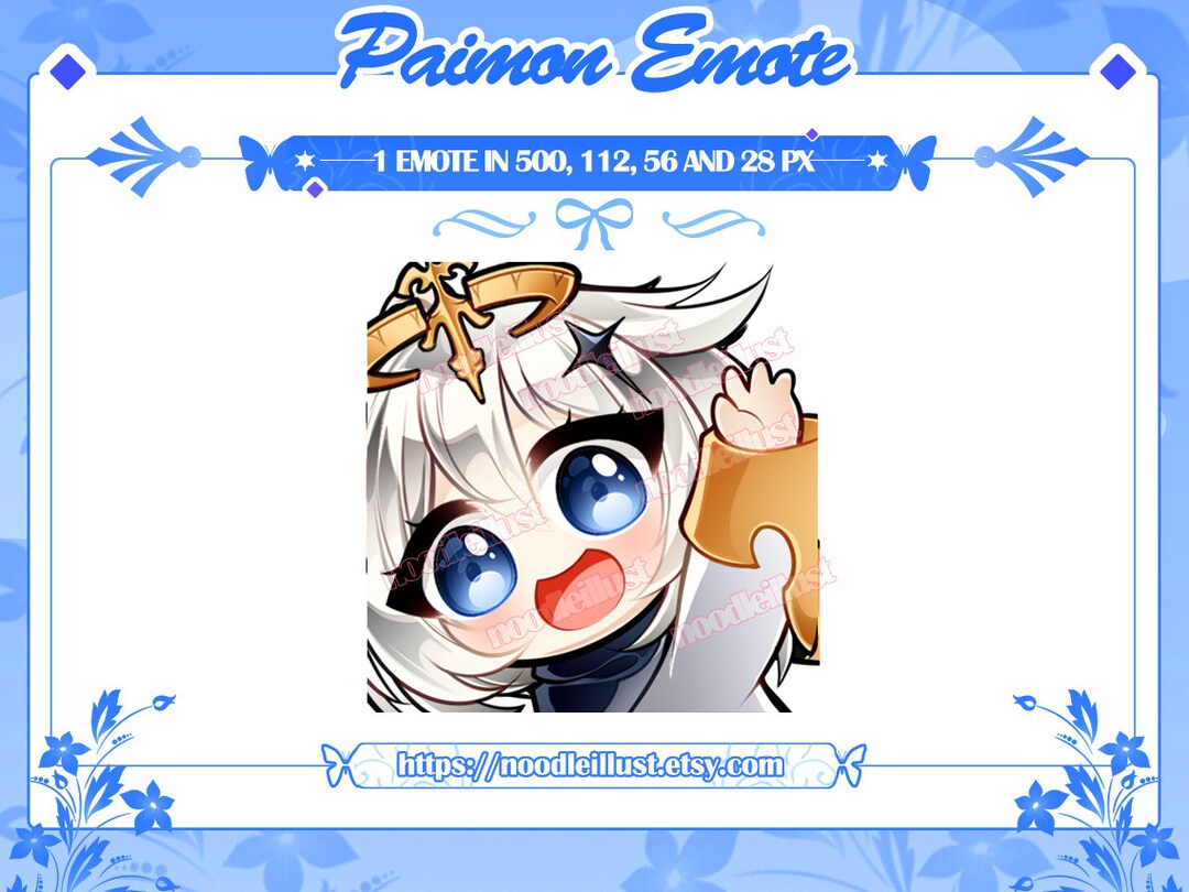 Genshin Impact Paimon Wave Emote for Twitch/discord Custom - Etsy Australia