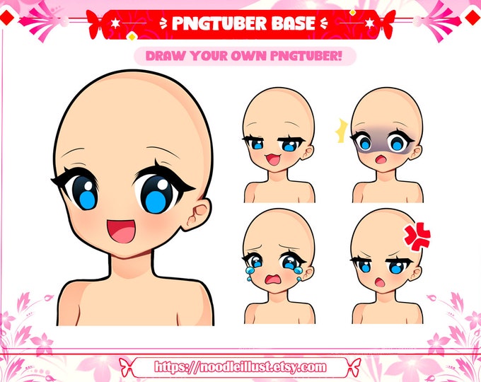 Pngtuber Base Pack, Pngtuber for Twitch and Discord, Draw Your Own ...