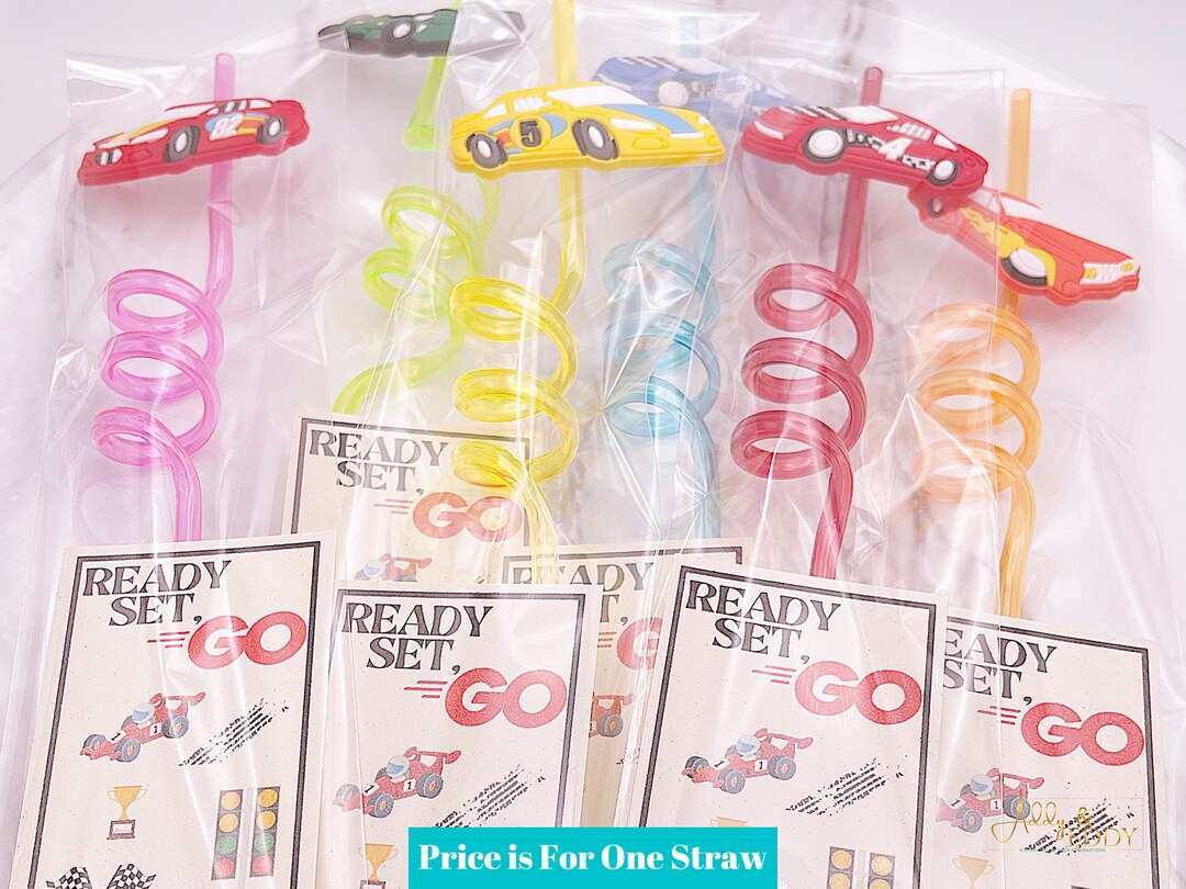 Race Car Birthday Favors, Race Car Straw, Race Car Party Favors, Race Car - Etsy