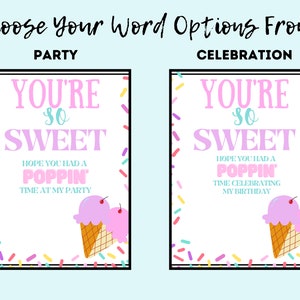 Ice Cream Party Favor / Ice Cream Popit / Birthday Party Pop-it / Ice ...