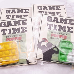Football Birthday Party Favor / Football Popit / Football Party Favor ...