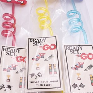 Race Car Birthday Favors, Race Car Straw, Race Car Party Favors, Race Car - Etsy
