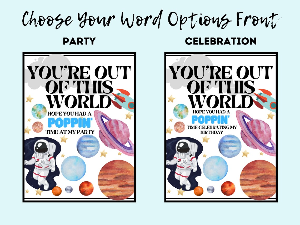 Space Party Favor / Space Popit / Birthday Party Pop-it / - Etsy