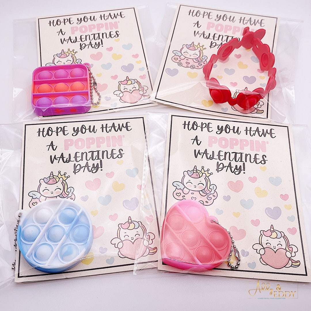 Unicorn Valentine's Day Favors, Valentine's Day Popit, Girls Valentine ...