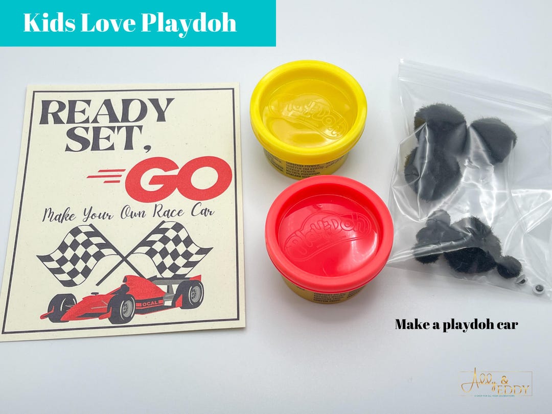 Race Car Playdoh Party Favor / Race Car Birthday Party / Race Car Party ...