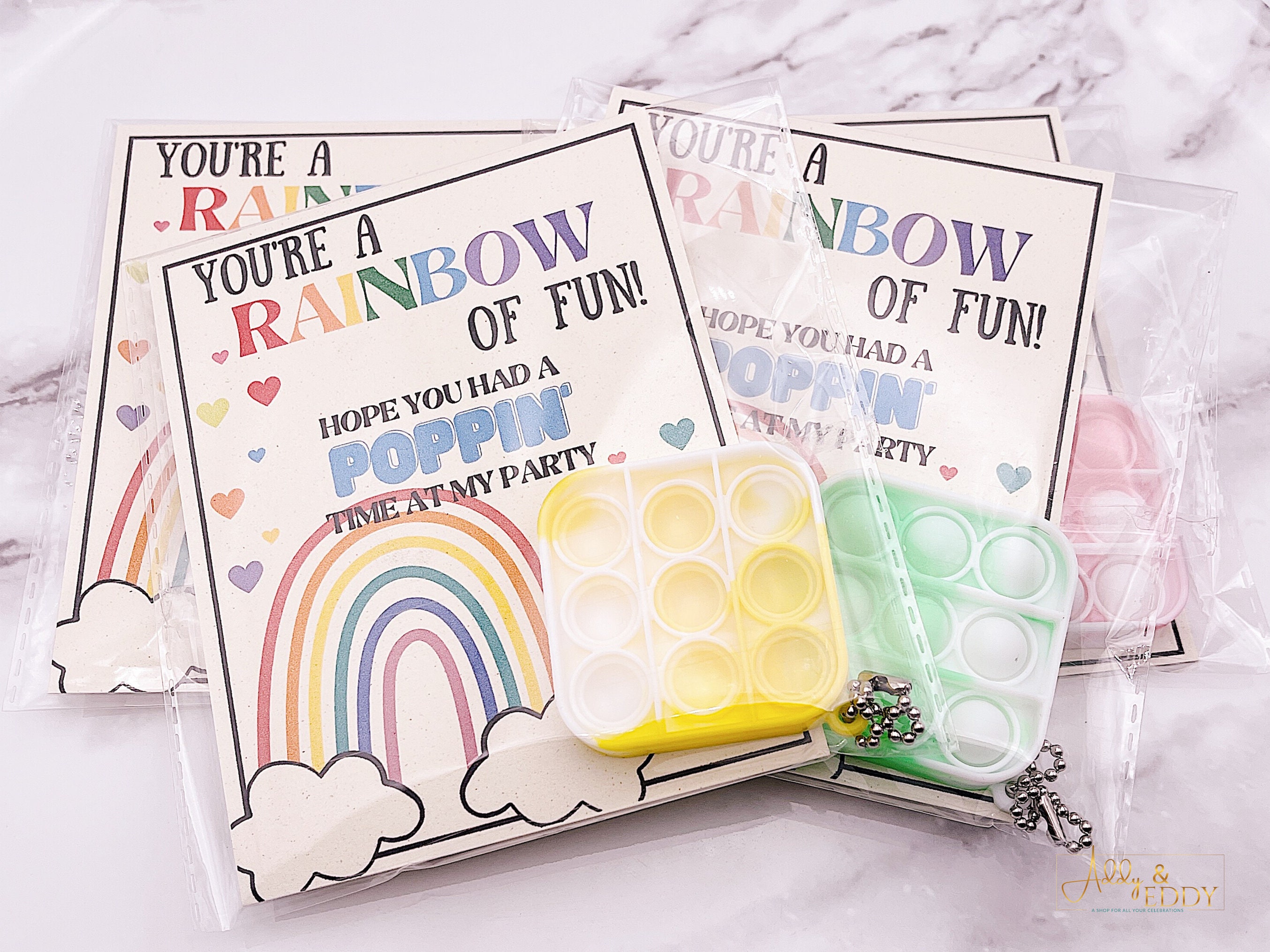 Rainbow Party Favor / Rainbow Popit / Birthday Party Pop-it / | Etsy