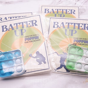 Baseball End of Year Party Favor / Baseball Popit / Baseball Team Party ...