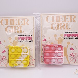 Cheer Birthday Party Favor / Cheer Popit / Cheerleader Party Favor ...