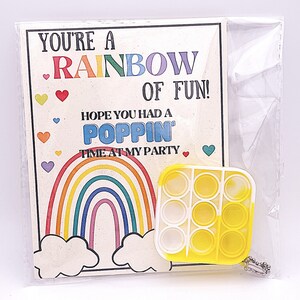 Rainbow Party Favor / Rainbow Popit / Birthday Party Pop-it / | Etsy
