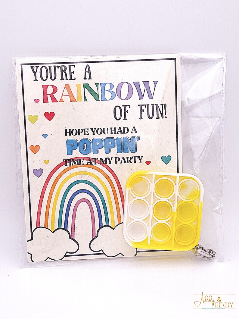 Rainbow Party Favor / Rainbow Popit / Birthday Party Pop-it / | Etsy