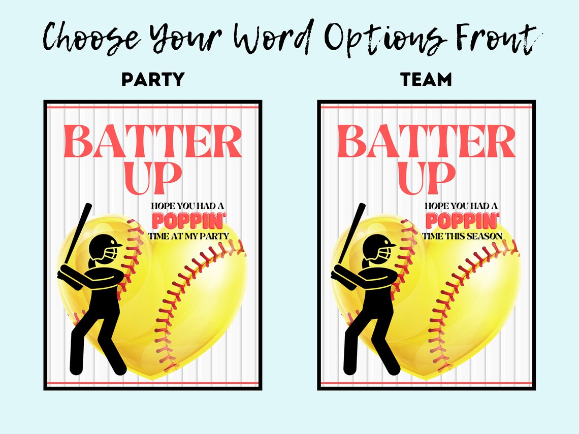 Softball End of Season Party Favor / Softball Popit / Softball | Etsy