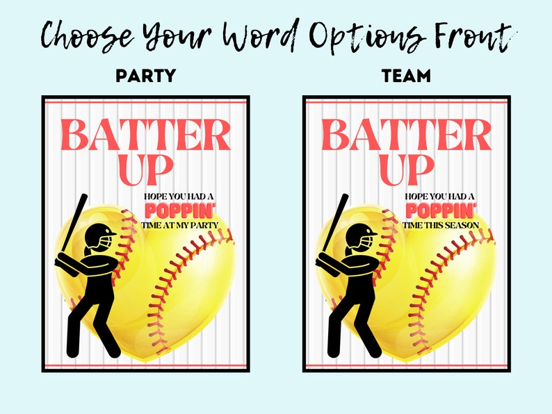 Softball End of Season Party Favor / Softball Popit / Softball | Etsy