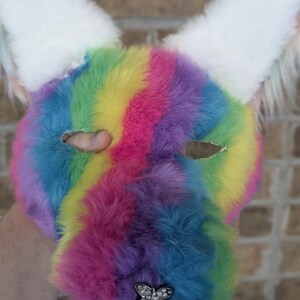 Rainbow Therian Mask With Butterfly Nose - Etsy