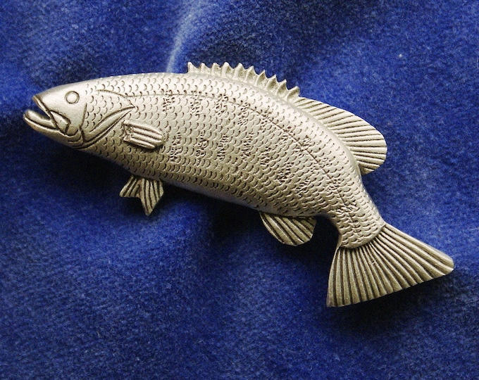 Empire Pewter Smallmouth Bass Pewter Fish Pin - Etsy