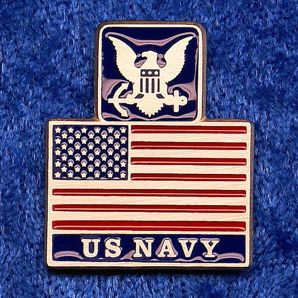 American Flag Navy Flag Lapel Pin - Etsy