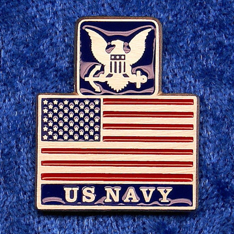 Navy Pin - Etsy