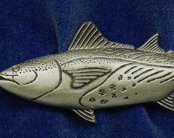 Largemouth Bass Fish Silver Pewter Pin Badge - Etsy