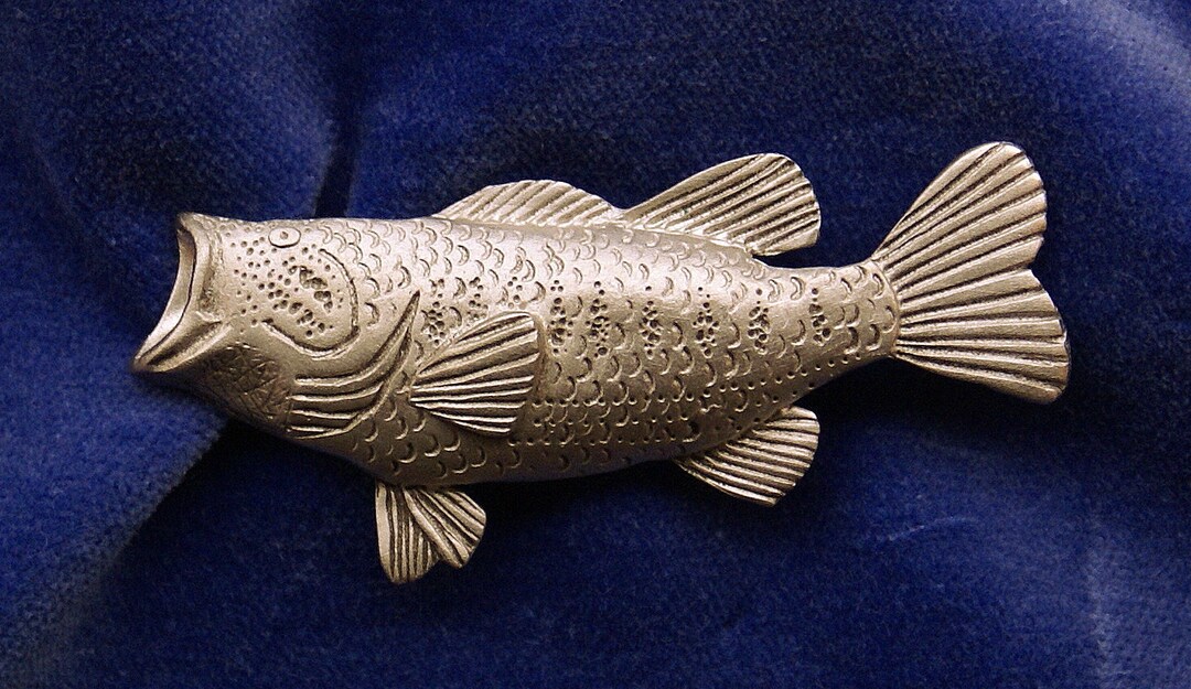 Empire Pewter Largemouth Bass Pewter Fish Pin - Etsy